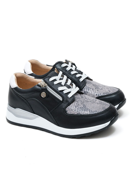 Кроссовки Женский Ortmann Натуральная кожа, Текстиль, размер 38 8 Демисезон Шнурки, Молния ...