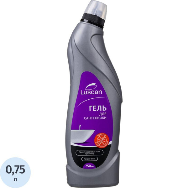 Средство для сантехники LUSCAN 750мл гель с кислотой купить на OZON по ...