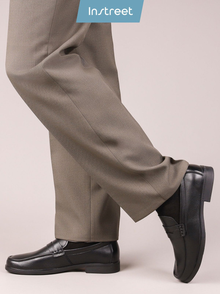 Лоферы Мужской Instreet черный, размер 45 Толстый каблук На любой сезон 6 Без застёжки Россия ...