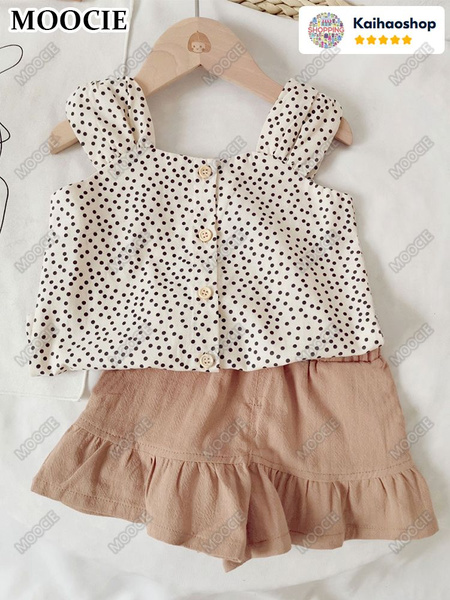 Комплект одежды Девочки MOOCIE Повседневный хаки, размер 80 Хлопок Китай Лето купить c доставкой ...