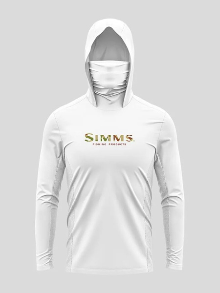 Худи Мужской, Женский Simms Капюшон белый Без застежки Велюр искусственный, Волокно, размер 54 ...