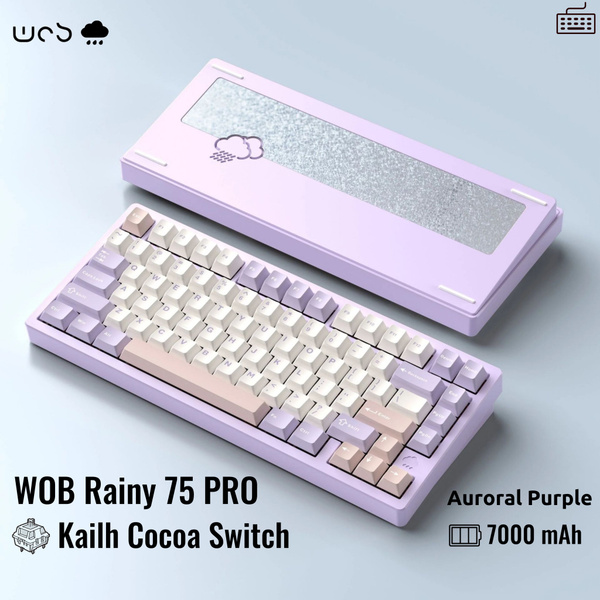 Механическая клавиатура (Wobkey) WOB Rainy 75 pro, Auroral Purple, (Kailh Cocoa Switch ...