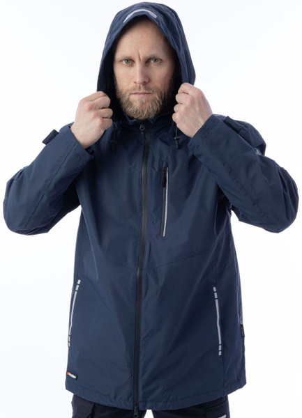 Куртка рабочая Мужской BRODEKS, размер 52, 50 темно-синий, рост 180 Полиэстер с ПУ пропиткой ...