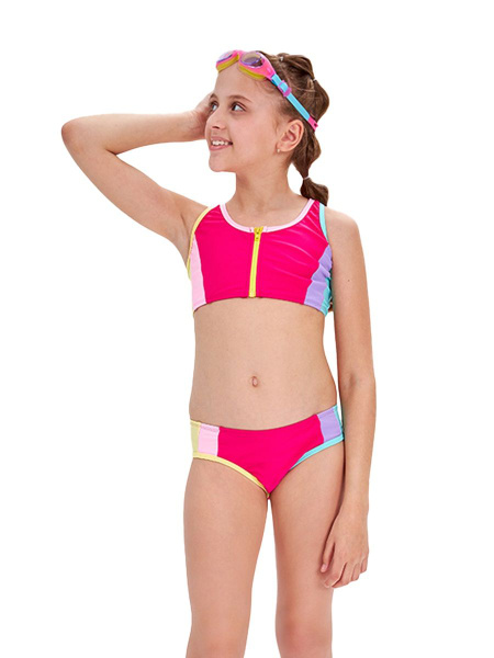 Купальник раздельный Девочки OLDOS фуксия, розовый Пляжный, размер 104 SUP-серфинг, Аквааэробика ...