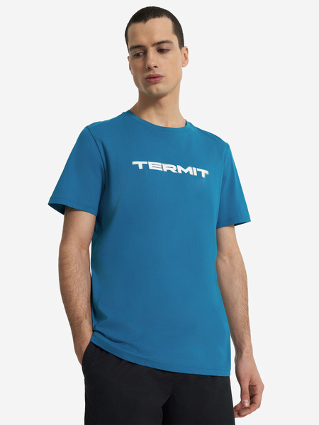 Футболка Мужской Termit синий, размер 56, 58 Хлопок Спортивный Узбекистан купить c доставкой на ...