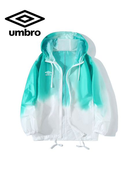 Ветровка Мужской, Женский UMBRO Светоотражающие элементы зеленое море V-образный Полиэфирное ...