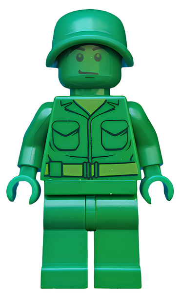 Минифигурка Lego Green Army Man - Plain toy001 U купить на OZON по ...