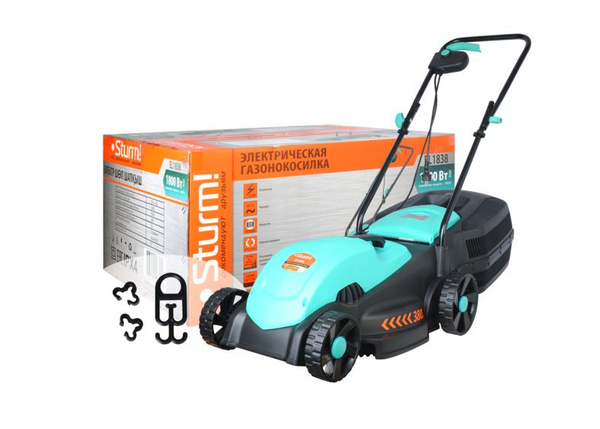 Электрическая газонокосилка Sturm! EL1838, ширина скашивания 38 см ...