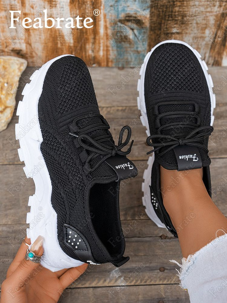 Кроссовки Женский Feabrate Breathable Бег, размер 39 R (средняя) Лето Шнурки купить c доставкой ...