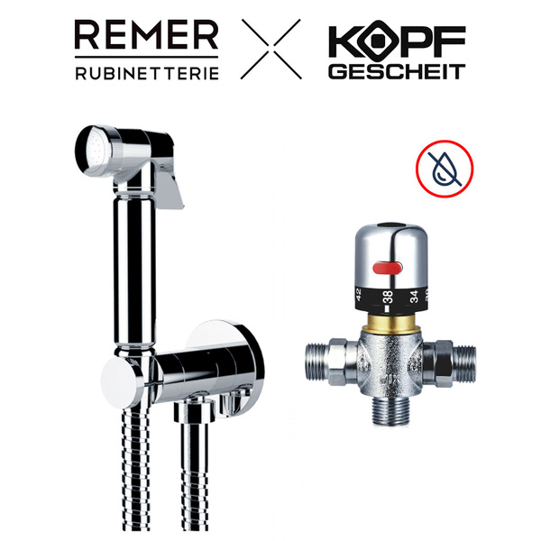 Гигиенический душ с термостатом и защитой от протечки Remer/Kopf ...