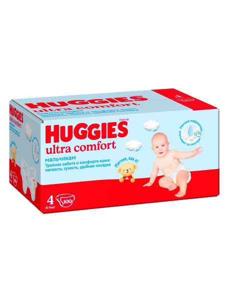 Подгузники Huggies Ultra Comfort Ультра Комфорт Mega BOX размер 4 (8 ...