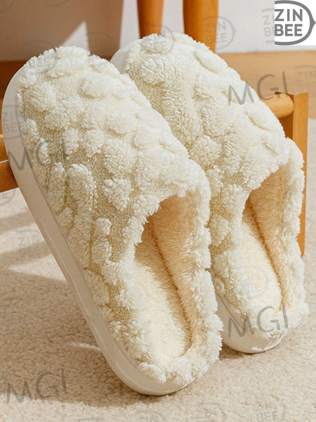 Тапочки Женский ZinBee, размер 36, 37 бежевый Кисточки Закрытый нос Китай Зима купить c ...