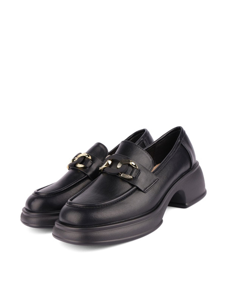 Лоферы Женский Instreet черный, размер 41 Толстый каблук Демисезон 5 Без застёжки Россия купить ...