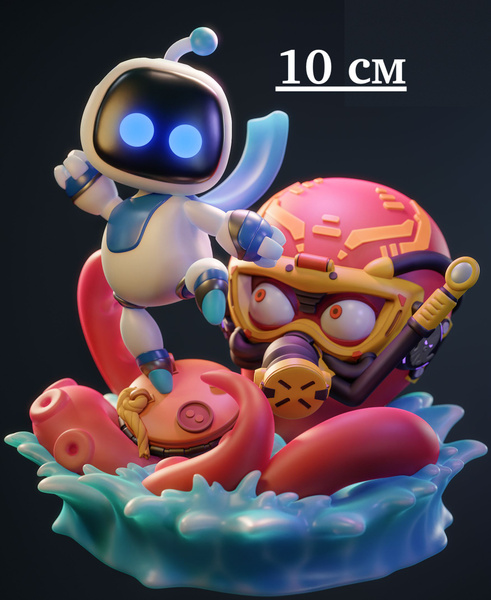 Коллекционная фигурка Астро Бот 10 см Чиби. Раскрась сам. (AstroBot) + Подарок! купить на OZON ...