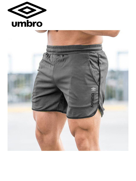 Шорты Мужской UMBRO Повседневный серый, размер 46, 48 Хлопок, рост от 170 Пояс Карманы свободный ...