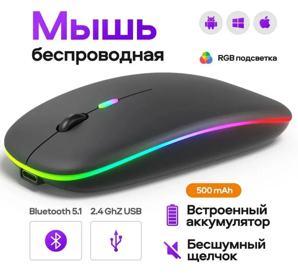Мышь беспроводная беспроводная shubiao , черный купить c доставкой на ...