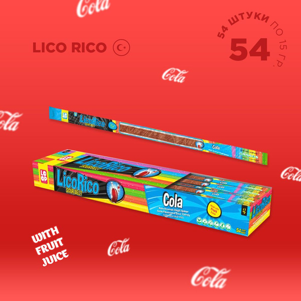 Мармелад Lico Rico (ЛикоРико) ленты Кола 54шт по 15г - купить с ...
