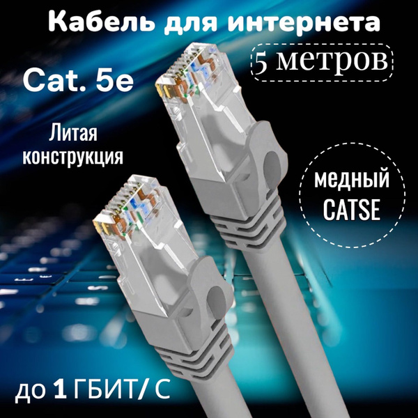 Кабель RJ-45 Ethernet (Cat. 5e) YOUTON патч корд; ethernet кабель ...