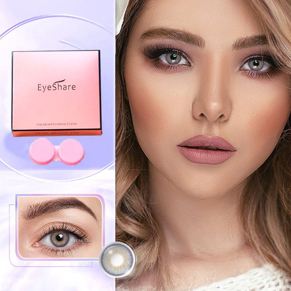 Контактные цветные линзы Eyeshare без диоптрий, цвет SIAM PURPLE ...