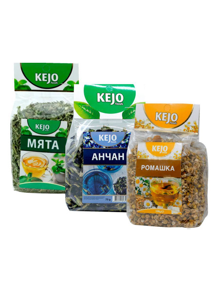 Чай KEJO foods Анчан (75 г) Мята (75 г) Ромашка (100 г) - купить с ...