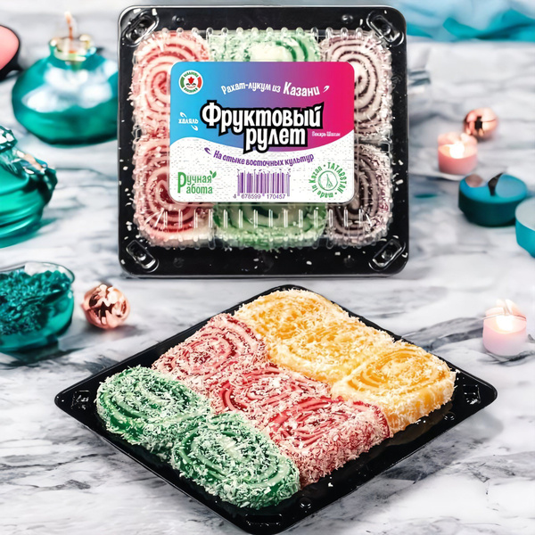 Рахат Лукум Фруктовый Рулет Ассорти 300гр - купить с доставкой по ...