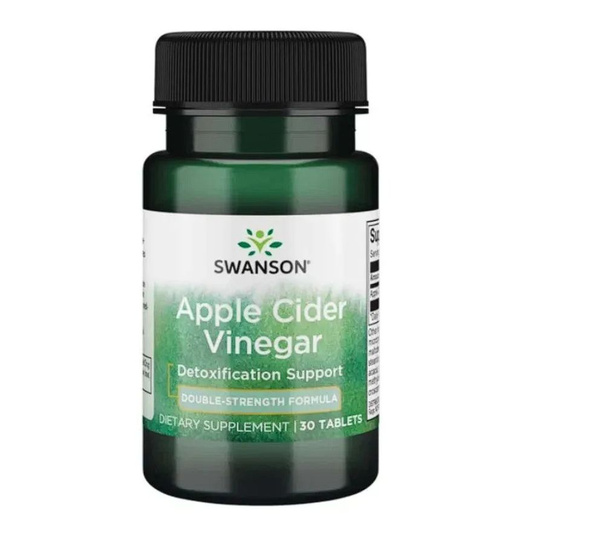 Яблочный уксус 200 мг 30 таблеток, Swanson Apple Cider Vinegar Double ...