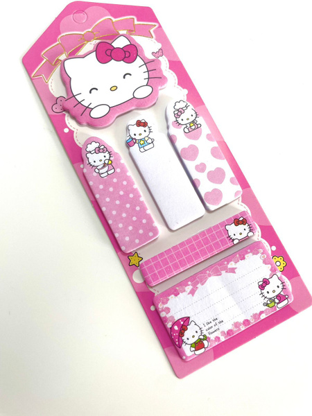 Стикеры - закладки с липким слоем для заметок аниме Hello Kitty 6х16х0 ...