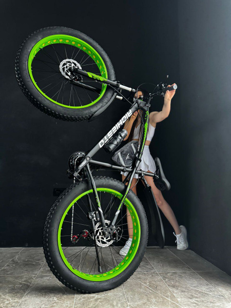 Велосипед Fat-bike RICHIESTO 26" Фэтбайк на широких колесах На спицах ...