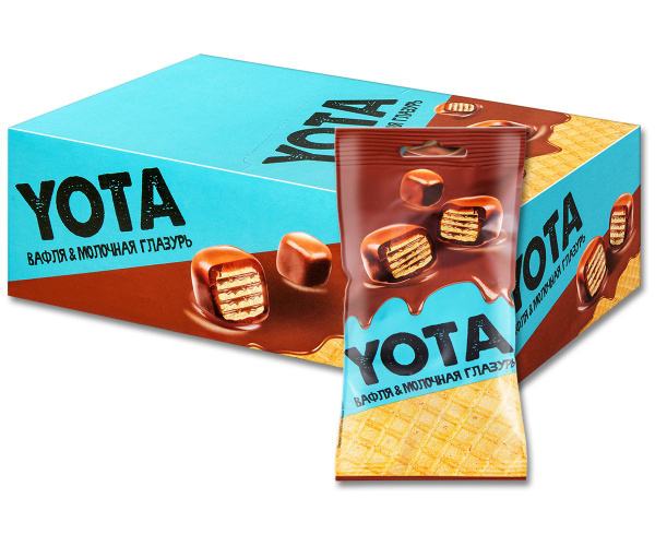 Конфеты драже YOTA Вафля в молочной глазури , 40 г, 16 уп. - купить с доставкой по выгодным ...