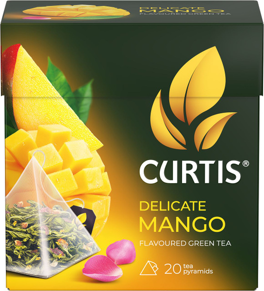 Чай Curtis Delicate mango в пирамидках (1.8г х 20шт), 36г - купить с ...