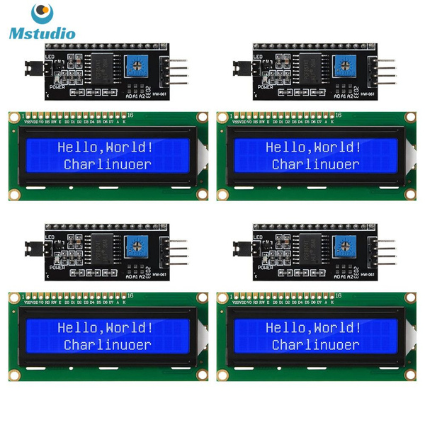 4 шт LCD дисплей 1602 синий с интерфейсом I2C для Arduino, NodeMCU, STM32 купить на OZON по ...