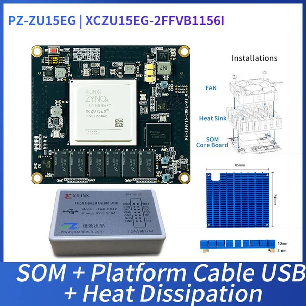 Puzhi PZ-ZU15EG-SOM Xilinx ZYNQ UltraScale + XCZU15EG Основная плата ...