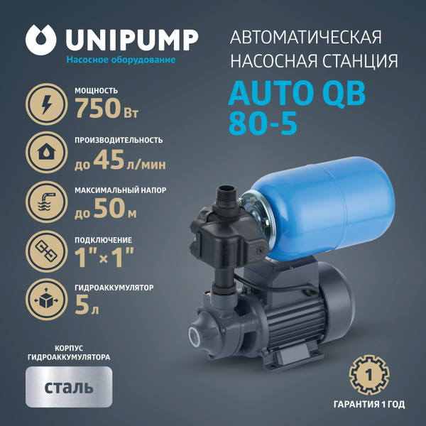 Насосная станция UNIPUMP QB52802/._30_33, 220 л/мин купить c доставкой на OZON по низкой цене ...