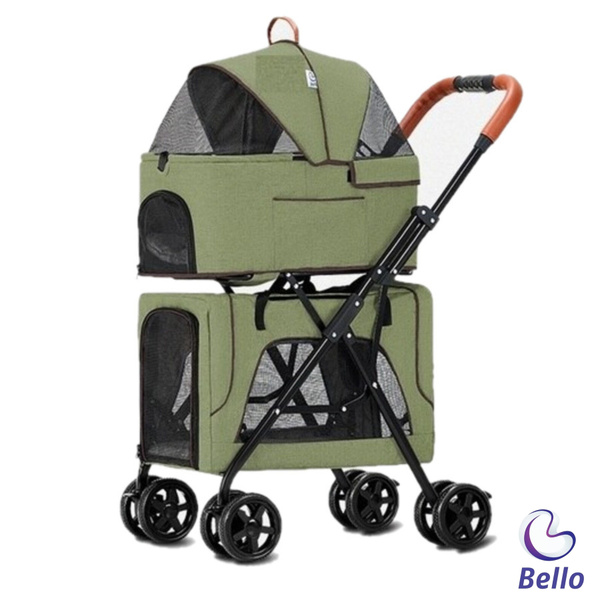 Коляска для животных двойная Bello, съемная, нагрузка до 20 кг - купить ...