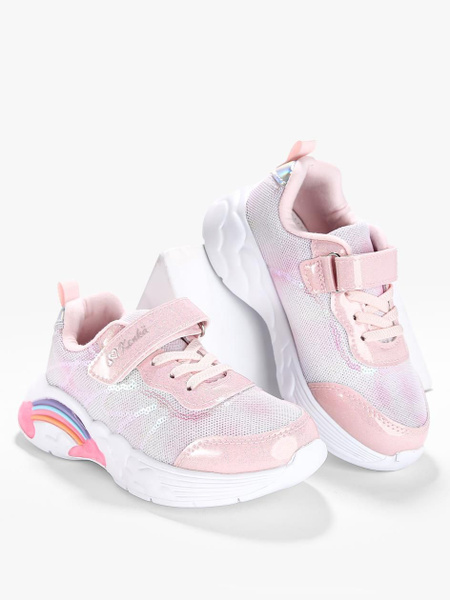 Кроссовки Девочки KENKA Текстиль, Экокожа, размер 30 3 На любой сезон Липучки, Шнурки Без ...