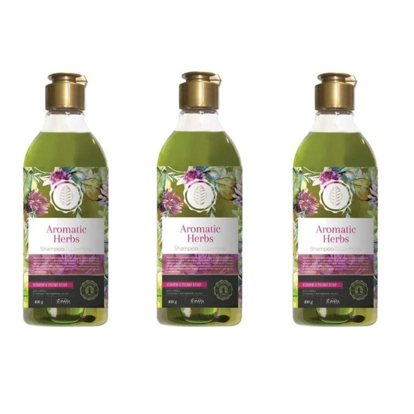 ROMAX Шампунь "Aromatic Herbs" Розмарин и Красный Клевер, 400 гр, 3 шт ...