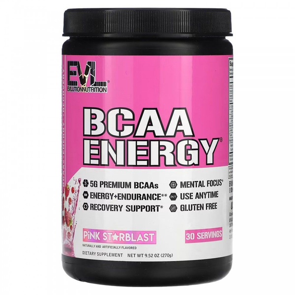 EVLution Nutrition, BCAA ENERGY, Pink Starblast, 270 г (9,52 унции) - купить с доставкой по ...