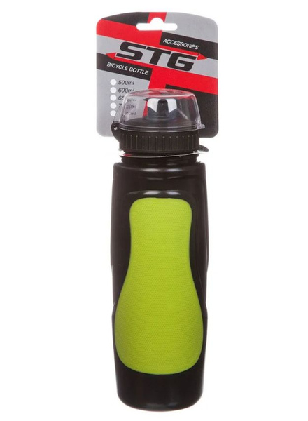 Велофляга STG DC-BT-55 600мл защитной крышкой черн/зеленая. Х88765 ...