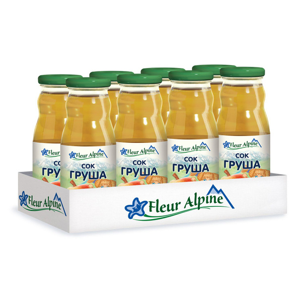 Сок детский осветленный Fleur Alpine Грушевый, с 4 месяцев, 8 шт по 200 ...