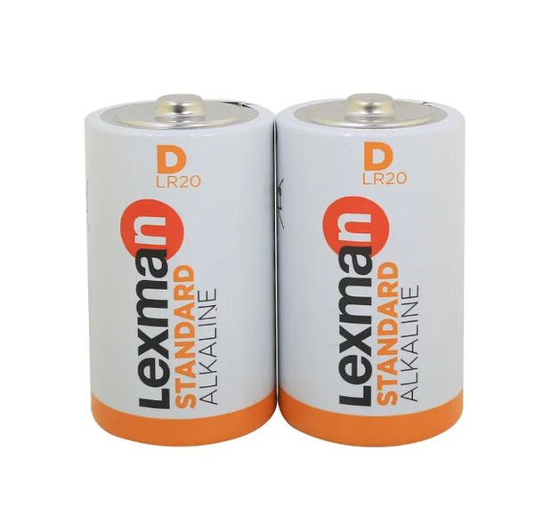 Lexman Батарейка D, Щелочной тип, 1,5 В, 2 шт - купить с доставкой по ...