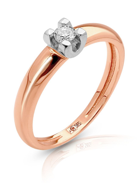 AURORA JEWELRY Кольцо Золото красное 585 пробы - купить с доставкой по ...