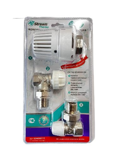 Altstream, 1/2" углововой термостатический комплект для радиаторов ...