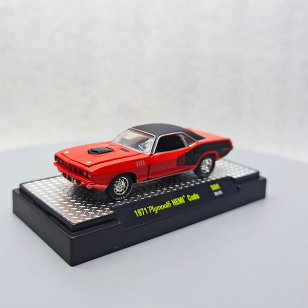 Машинка M2 Machines 1/64 1971 Plymouth HEMI Cuda Red Die-cast alloy car ...