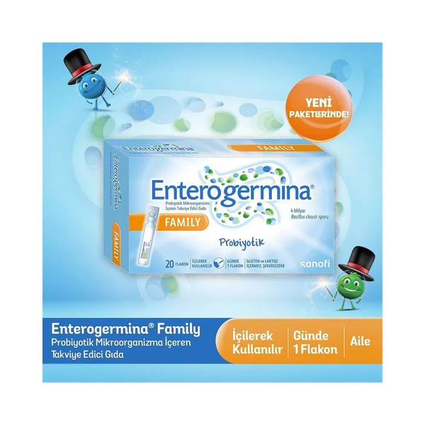 Enterogermina Family, Энтерожермина 4 миллиард 5мл 20 Flakon, Готовая к ...