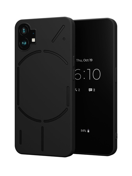 Силиконовый чехол Mcover для Nothing Phone 1 (Насинг Фон 1), черный ...