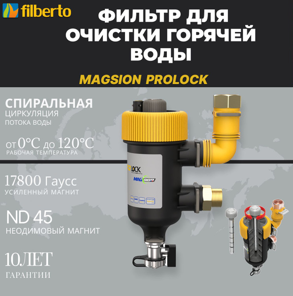 Универсальный магнитный фильтр-дешламатор самопромывной со спиральной ...