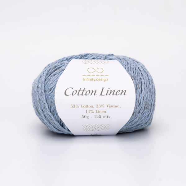 Пряжа INFINITY Cotton Linen, 53% хлопок, 33% вискоза, 14% лен, 50г, 125м - купить с доставкой по ...