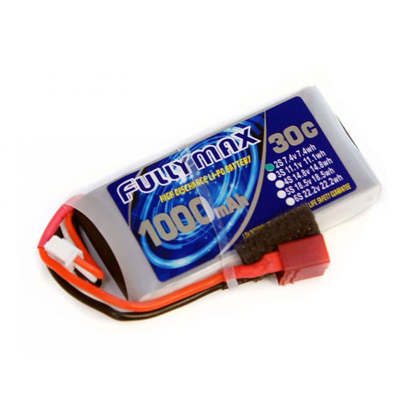 Аккумулятор LiPo Fullymax 7.4V 1000мАч 30C купить на OZON по низкой ...
