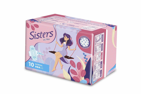 Прокладки Sisters Ultra Normal сеточка, 10 шт. - купить с доставкой по ...