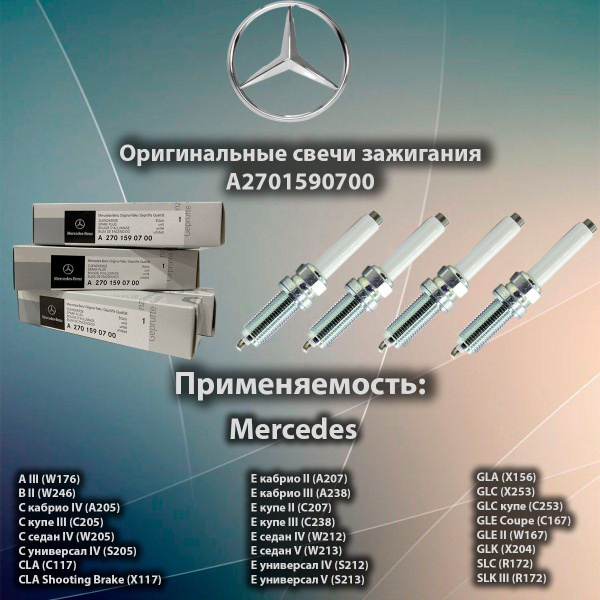 Свеча зажигания A2701590700 - купить по выгодным ценам в интернет ...
